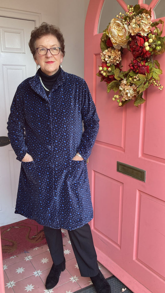 The Melissa Coat - Blue Leopard print – Jaipur Joy